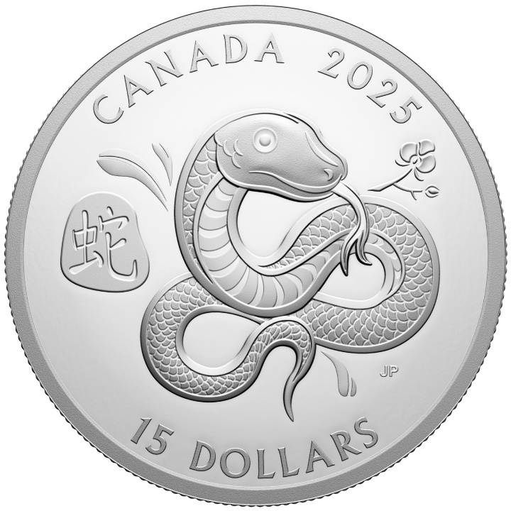 Canada: Lunar Year of the Snake 1 uncja Srebra 2025 Proof | Wyroby Mennicze