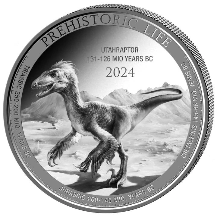 Congo: Prehistoric Life II - Utahraptor 1 uncja Srebra 2024 | Wyroby ...