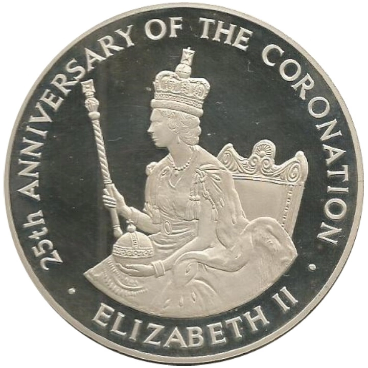 Jamajka: 25th Anniversary of the Coronation of Queen Elizabeth II $25 ...