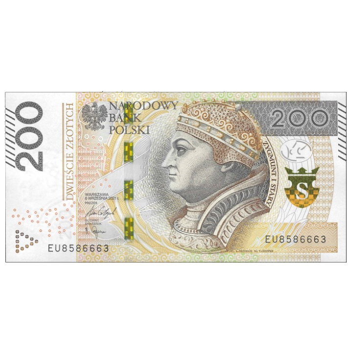 Banknot Polska 200 Złotych (200 PLN) UNC | Wyroby Mennicze