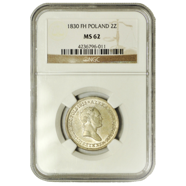 Królestwo Polskie/Rosja Mikołaj I, 2 złote 1830 FH NGC MS62 | Numizmaty | Srebro, Złoto, Pallad ...
