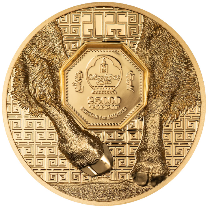 Mongolia: Bison 1 uncja Złota 2025 Proof | Wyroby Mennicze