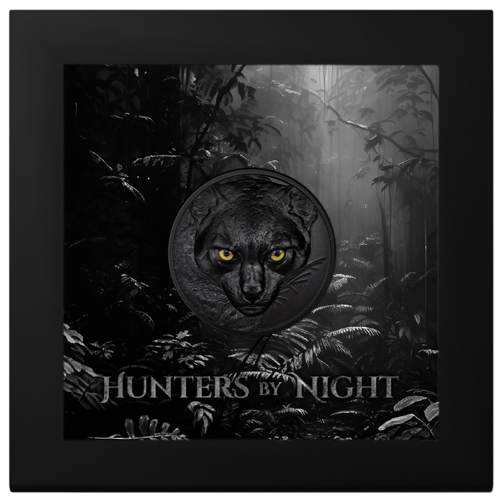 Palau: Hunters by Night - Ocelot kolorowany 2 uncje Srebra 2024 ...